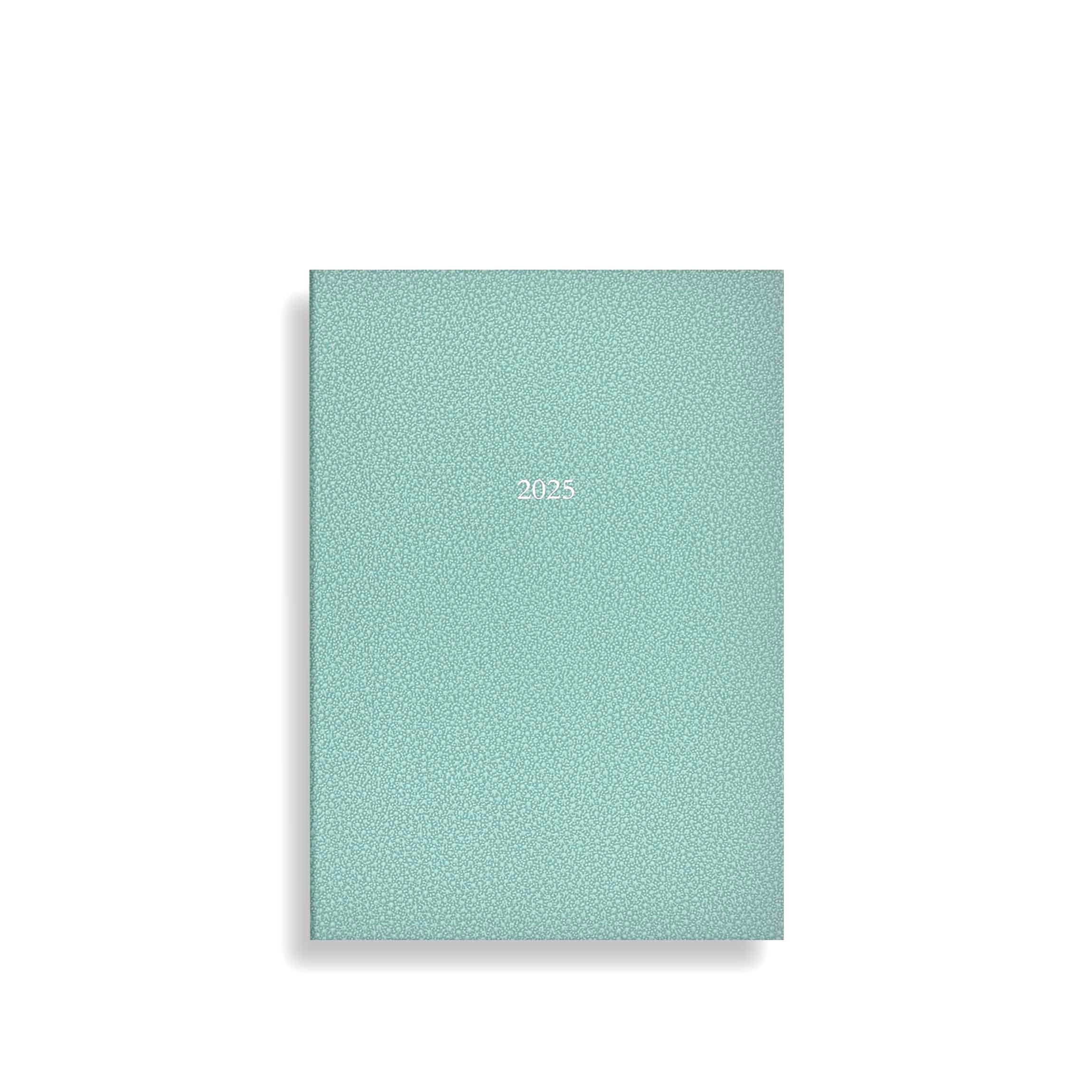 Small Belgravia Diary 2025 in Mint Green Galuchat – Organise-us